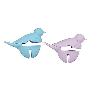DOITOOL 2pcs Silicone Lid Lifters Spill Proof Lid Lifters Cute Animal Shape Pot and Pan Lid Holder for Soup Pot Kitchen Gadget Tools Cooking Helper (Bird Random Color)