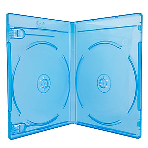 AcePlus 25 Double 2-Disc Blu-Ray Cases in 12mm Standard Thickness with Silver Screen Printed Logo (25-Pack)