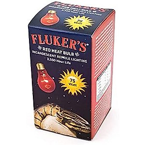 Fluker's Repta-Sun Incandescent Reptile Red Heat Bulb 75W - Includes Attached DBDPet Pro-Tip Guide
