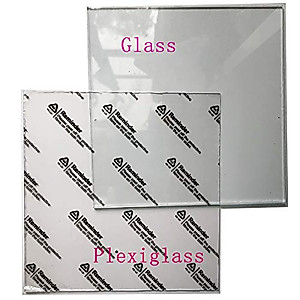 ZXT-parts 6x6 Picture Frames White Without Mat, 4x4 Picture Frame with Mat, Front Opening is 5.6x5.6.Solid Wood, 2 panels (1 glass, 1 plexiglass). Set On The Table, Hang On The Wall.