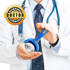 Cold Massage Roller Ball | Cold Therapy | Ice Roller Ball with Handle | cryo Stick | Relieve Muscle Pain - by Prime Fitness (Blue)