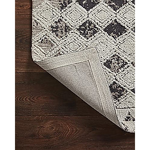 Justina Blakeney x Loloi Yeshaia Collection YES-02 Black/Neutral Transitional 7'-9" x 9'-9" Area Rug