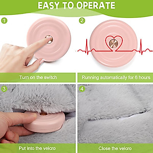 CZTNNZK Heartbeat Puppy Toy for Anxiety Relief, Dog Behavioral Aid Toy for Puppies Sleep Aid Separation Anxiety Soother,Newborn Puppy Sleep Aid Plush Toy,Plush Toys for Dogs.(Grey)