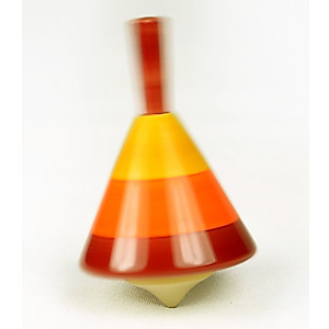 Lot of 6 pcs Handmade Painted Wood Spinning Tops Wooden Toys Vintage India Craft by AzKrafts