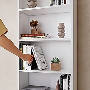 WAHEY Bookcase, 6-Tier Adjustable Open Storage Shelf Display Bookshelf, HOFB004