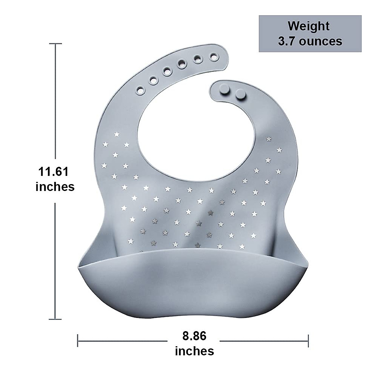 Ovelzurea Silicone Baby Bibs for Babies & Toddlers，Food Grade Silicone Bibs for Girls and Boys， BPA-free Waterproof Bib, Easy to Wipe，Adjustable, 2PCS