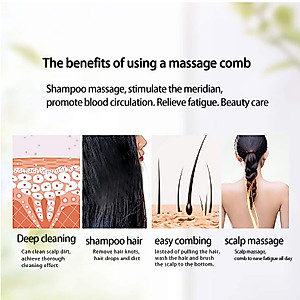 JANEMO Hair Brushes,Scalp Scrubber,Soft Silicone Hair Scalp Massager Shampoo Brush,Scalp Massager Use for Exfoliation,Girls,Men, Women,Kids,Pets,Christmas Gifts