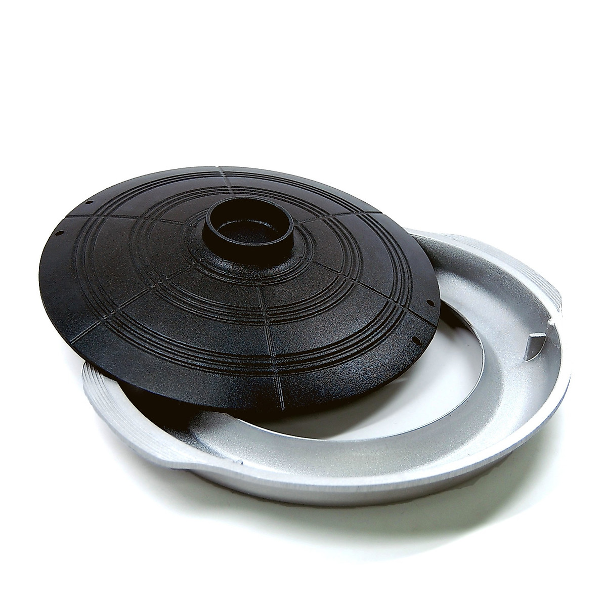 COOKKING - Korean Traditional BBQ Grill Pan, Cauldron Lid Shape - Stovetop Nonstick Indoor/Outdoor Smokeless BBQ Cast Aluminum Grill Pan