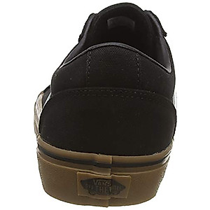 Vans Men's Ward Sneaker, Black ((Canvas) Black/Gum 7hi), 11