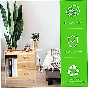 Homoyoyo 1pc Bedside Table Sofa Side Table Night Table Couch End Tables Mini Furniture Wood Decor Home Furniture Sofa Bedside Table Simple Wood Night Table Wooden Bedside Table Locker Books