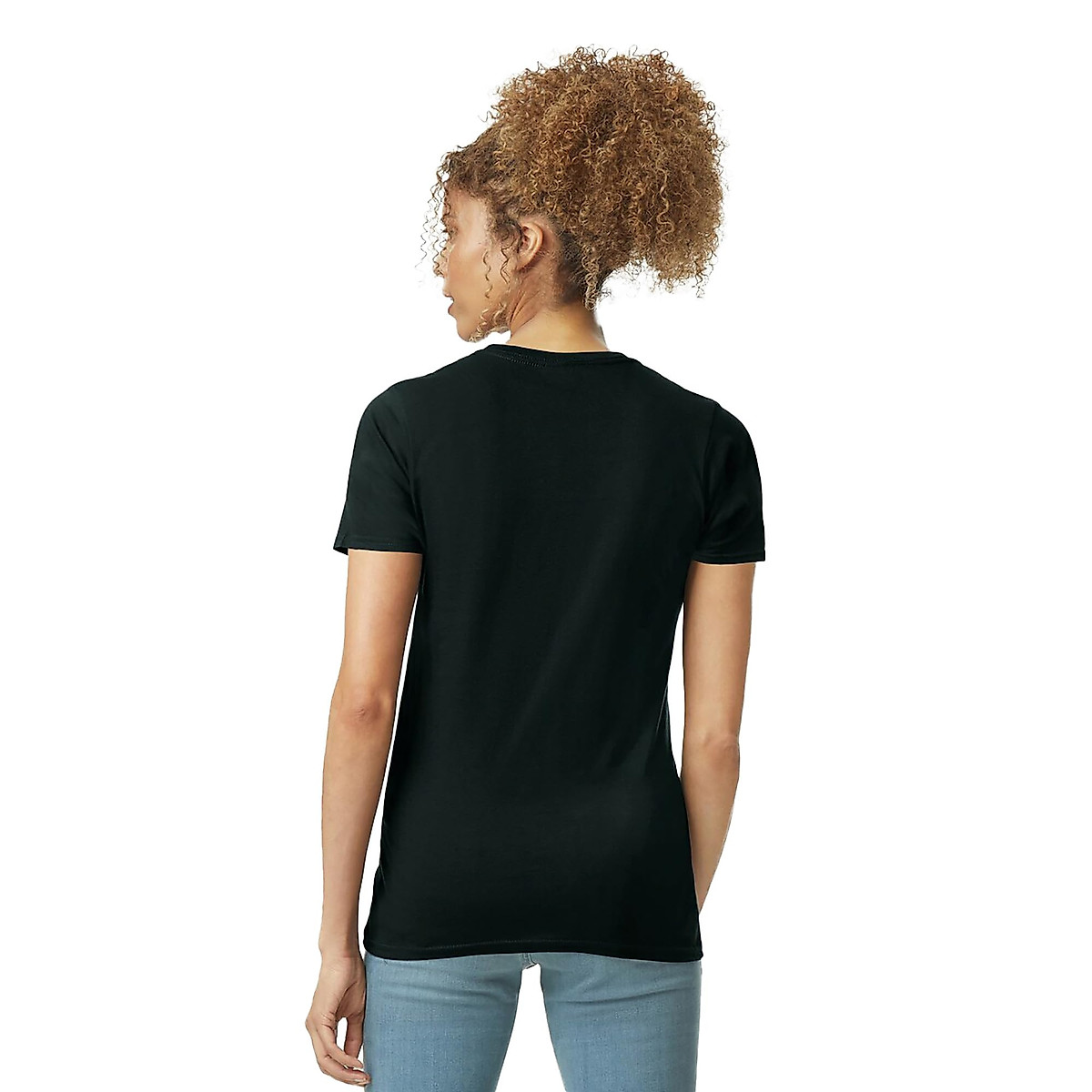Gildan Women's Softstyle Cotton T-Shirt, Style G64000L, Multipack, Black (2-Pack), Medium