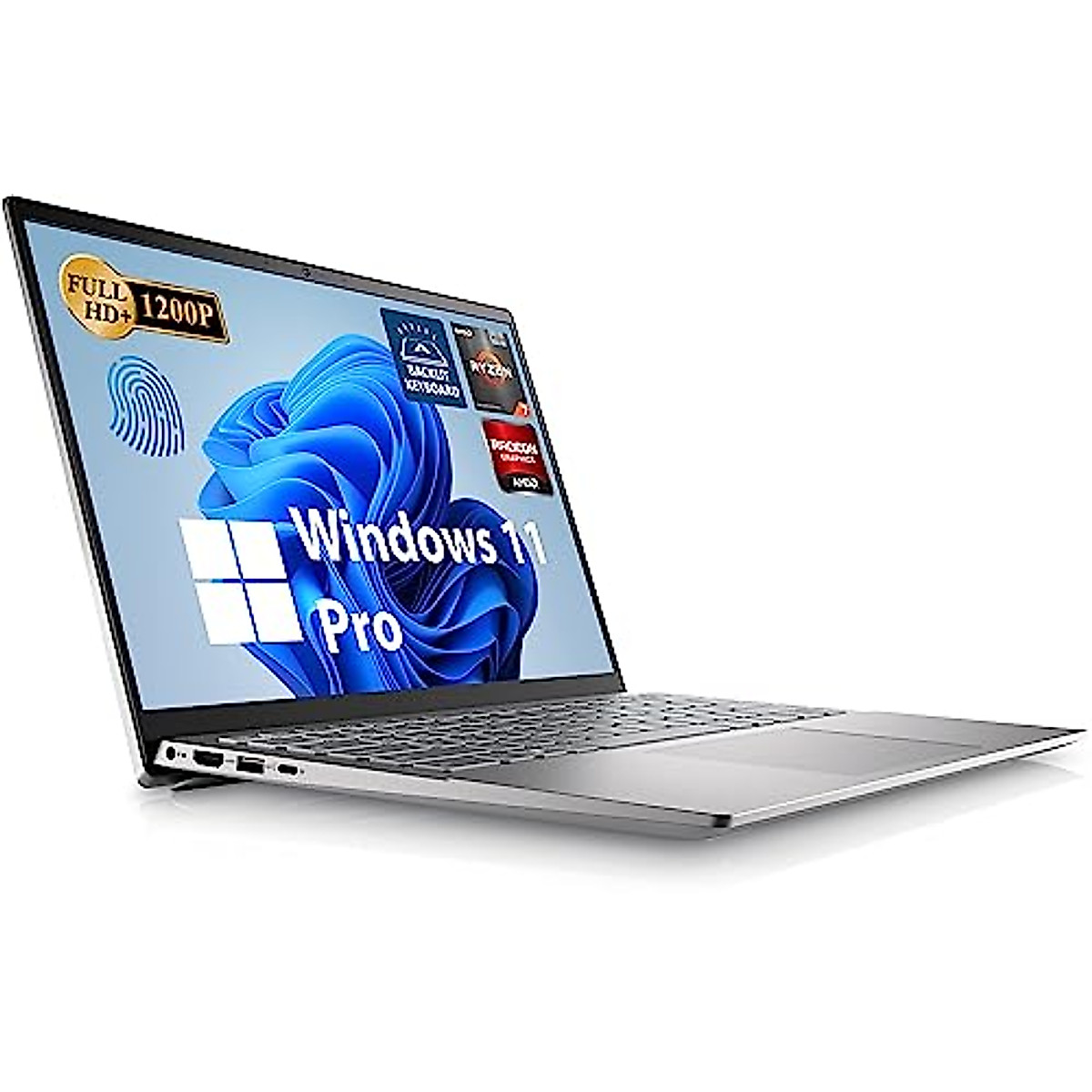 Dell 2023 Inspiron 14 Business Laptop, 14" FHD+ Display, AMD Ryzen7 5825U, 32GB RAM, 1TB PCIe SSD, Fingerprint Reader, Backlit Keyboard, USB-C, HDMI, Bluetooth, WiFi 6, Windows 11 Pro, Silver