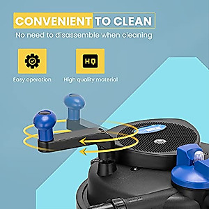 VIVOHOME Pressurized Biological Pond Filter with 13-watt Light, Up to 1600 Gallons