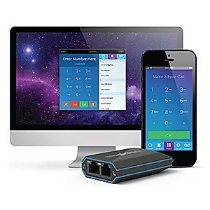 magicJack, New 2022 VOIP Phone Adapter, Portable Home and On-The-Go Digital Service. Unlimited Calls to US and Canada. NO Monthly Bill | Featuring magicIN™ & magicOUT™ Service