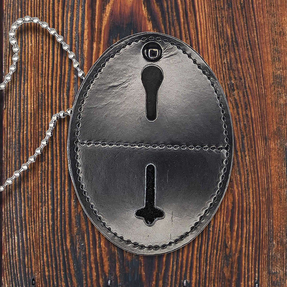 Hero’S Pride™ Universal Shield Leather Badge Holder with Hook & Loop Closure (Holder Only) - Premium Badge Holder for Police, Law Enforcement, Security Officer - Neck Chain Included