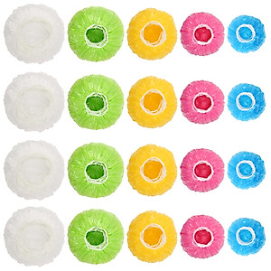 90Pcs Reusable Elastic Food Bowl Storage Covers, Sublaga Bowl Covers, Variety of 5 Translucent Stretchable Sizes and Colorful Dish Plate Covers, Alternative to foil, Plastic Wrap,BPA Free