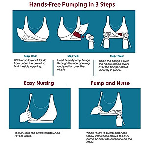 Rumina Racerback Hands Free Pump&Nurse Nursing Bra for Pumping. Perfect for Breastfeeding Pumps by Spectra, Medela, Lansinoh, etc., Nude L