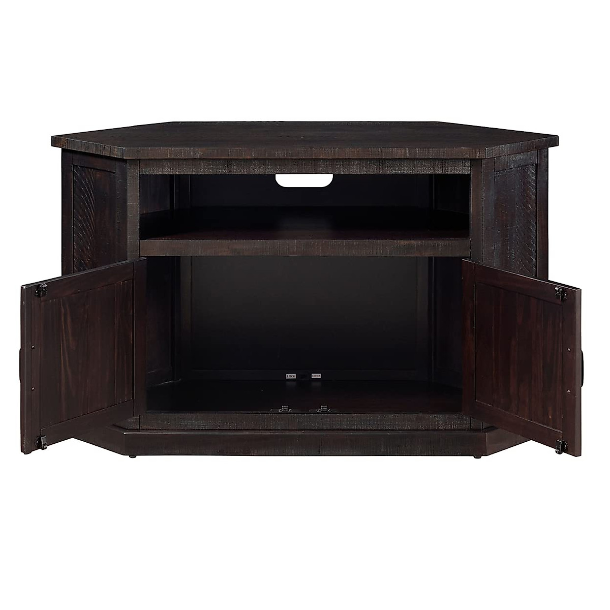 Martin Svensson Home TV Stand - Rustic Espresso Entertainment Center - Farmhouse Style - Large Versatile Cabinet Provides Ample Storage