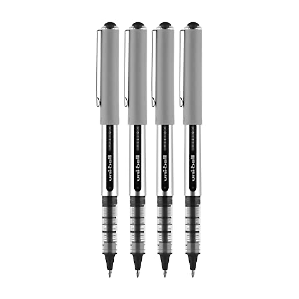 uniball Vision Rollerball Pens with 0.7mm Fine Point, Black, 4 Count