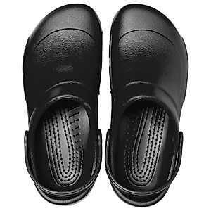 Crocs Unisex-Adult Bistro Clog, Slip Resistant Work Shoe, Black, 16 Women/14 Men
