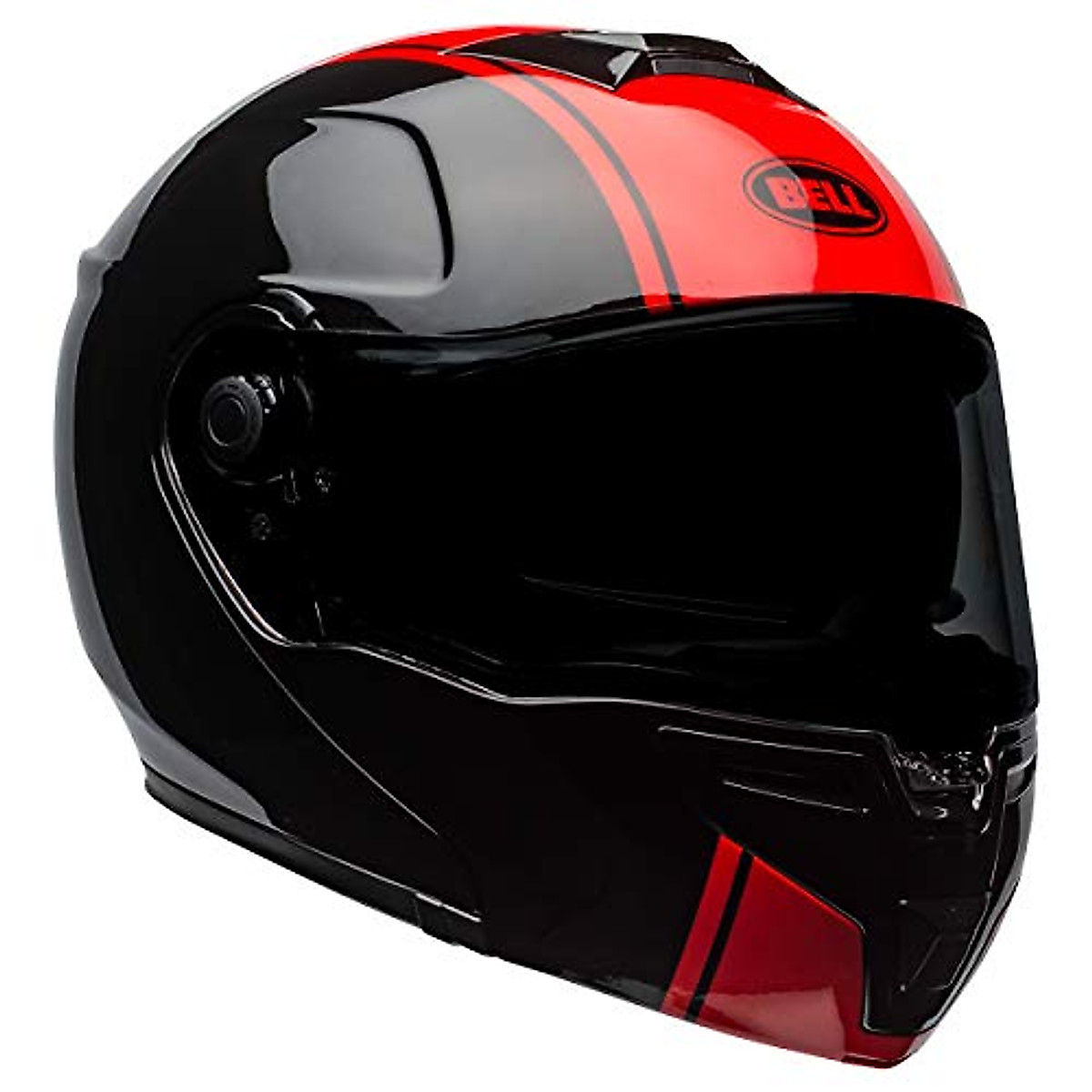 BELL SRT Modular Helmet (Ribbon Gloss Black/Red - Medium)