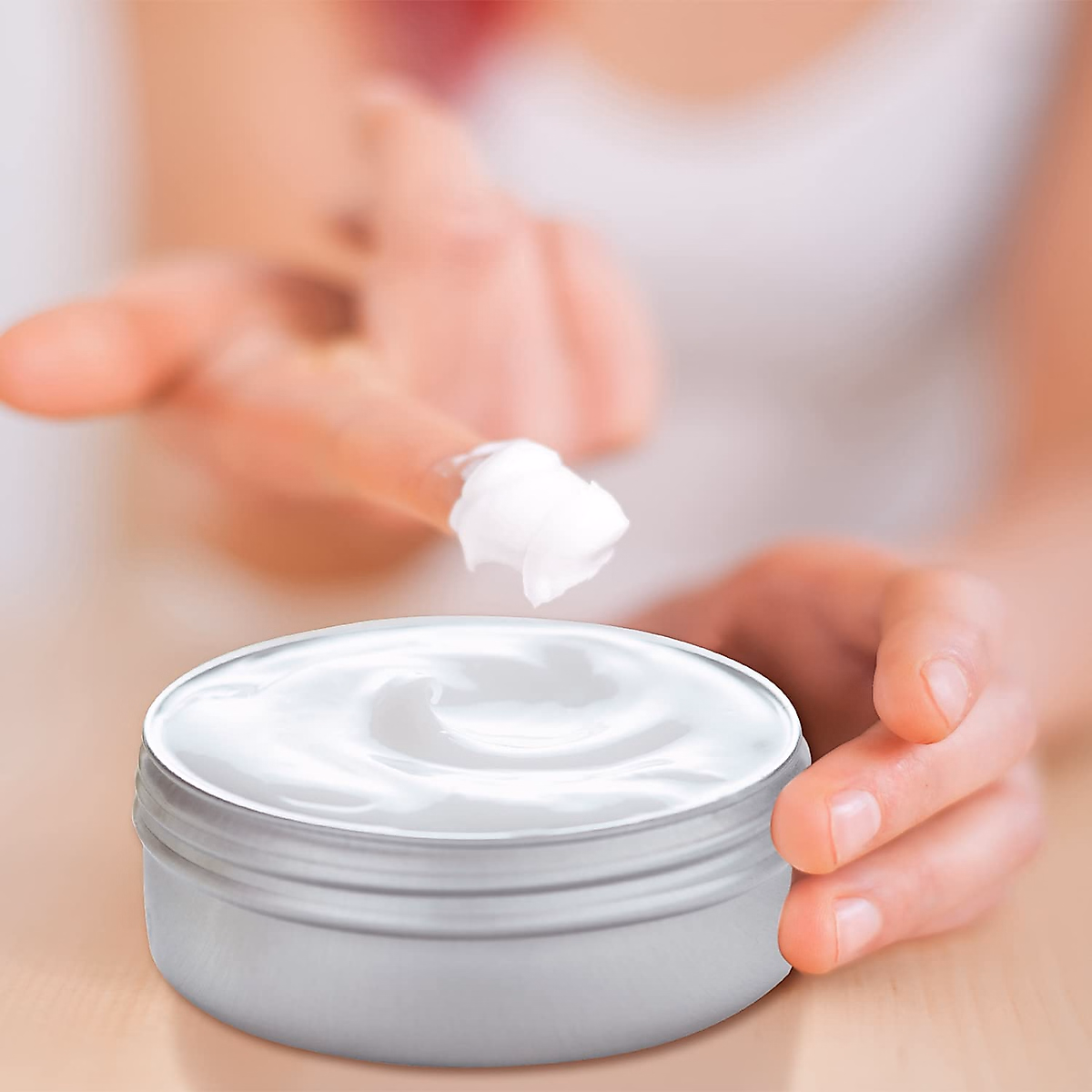 2 Ounce Aluminum Tin Jar Refillable Containers 60 ml Aluminum Screw Lid Round Tin Container Bottle for Cosmetic,Lip Balm, Cream, 12 Pack.