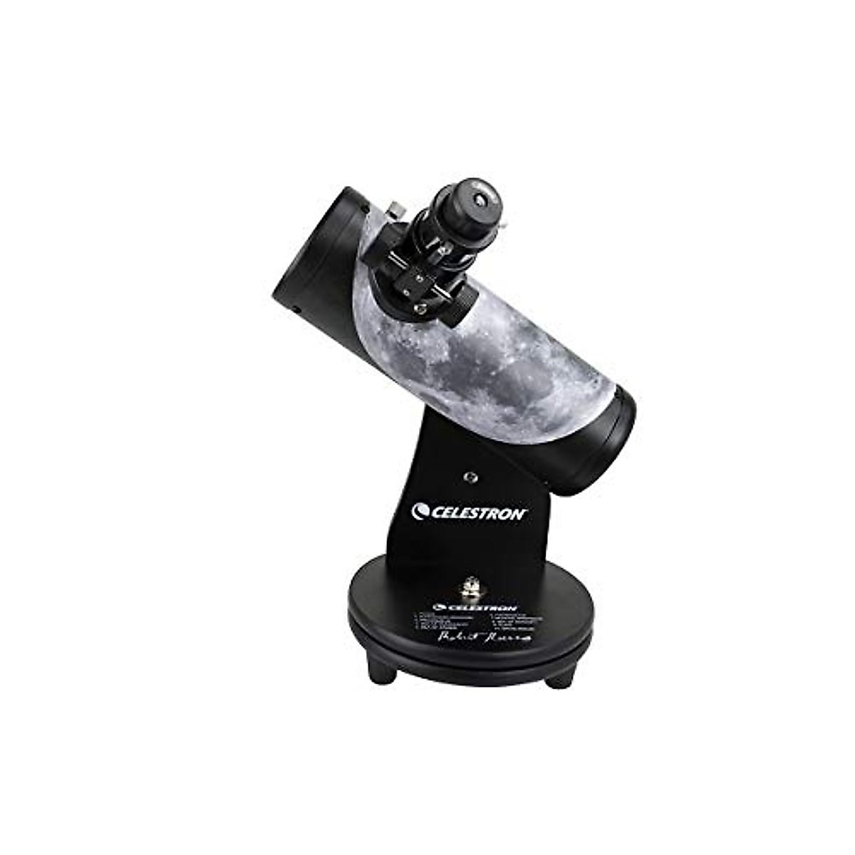 Celestron – 76mm Signature Series FirstScope – Compact and Portable Tabletop Dobsonian Telescope – Ideal Telescope for Beginners – Features Custom Moon Map Wrap – BONUS Astronomy Software Package