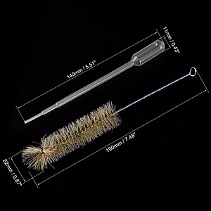 uxcell Plastic Graduated Cylinder, 10ml Measuring Cylinder with 10 Transfer Pipettes and 1 Brush, 16in1 Set for Science Lab