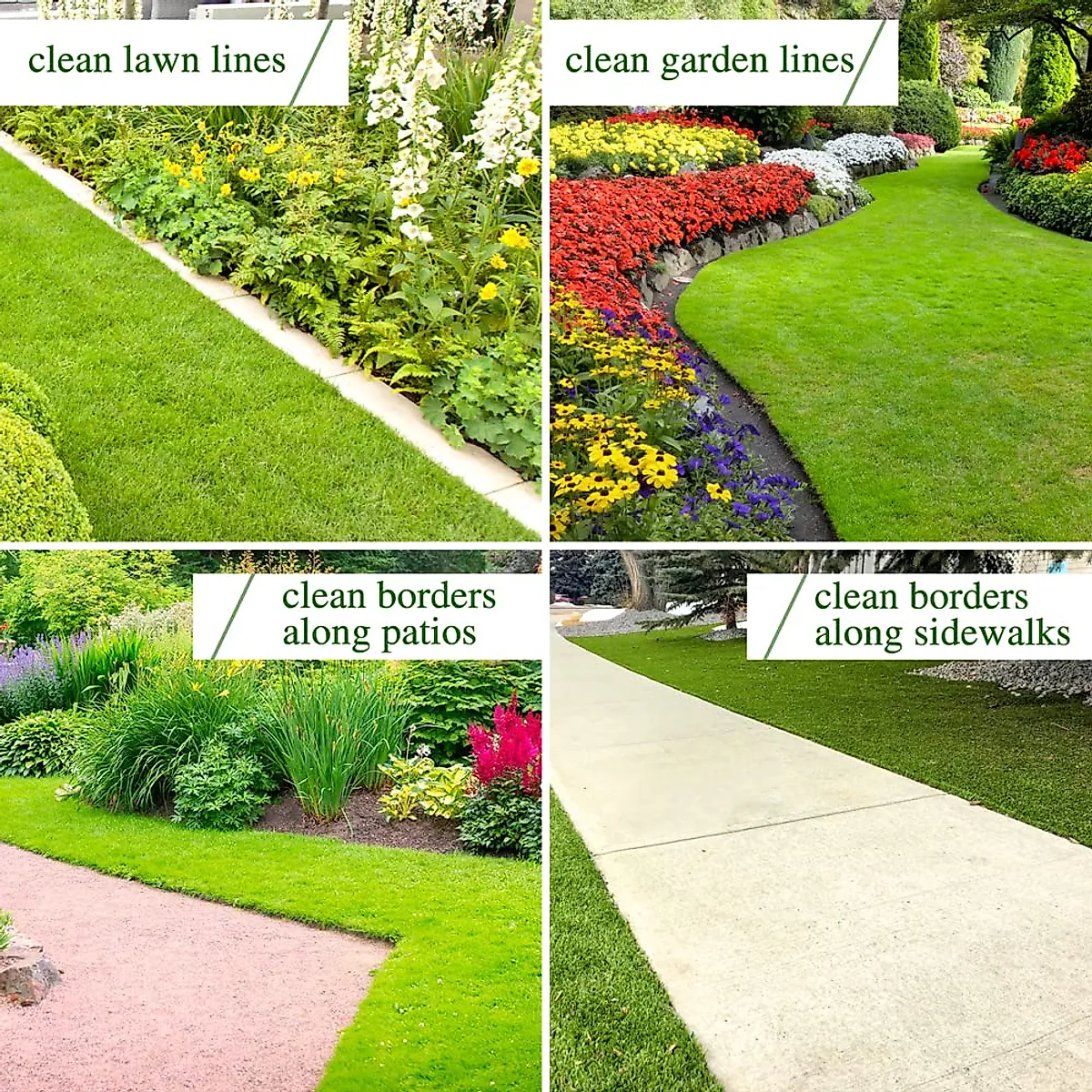 Colwelt Half Moon Edger Lawn Tool, Lawn Edgers with Soft Handle, Manual Lawn Edger for Grass, Borders Sidewalks, Driveways, Gardens, 38-Inch