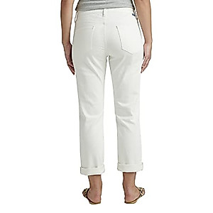JAG Jeans Women's Carter Mid Rise Girlfriend Jeans, White 1, 10