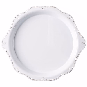Juliska - Berry & Thread Melamine Platter - Whitewash, Melamine Platter - Unbreakable, White Melamine, Embossed Plate