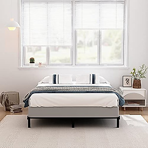 Gdduck 9 Inch Box Spring Queen,Metal Queen Size Box Only Basics Bed Base, Mattress Foundation,Black Sturdy Heavy Duty Structure with Cover,Noise Free,Easy Assembly