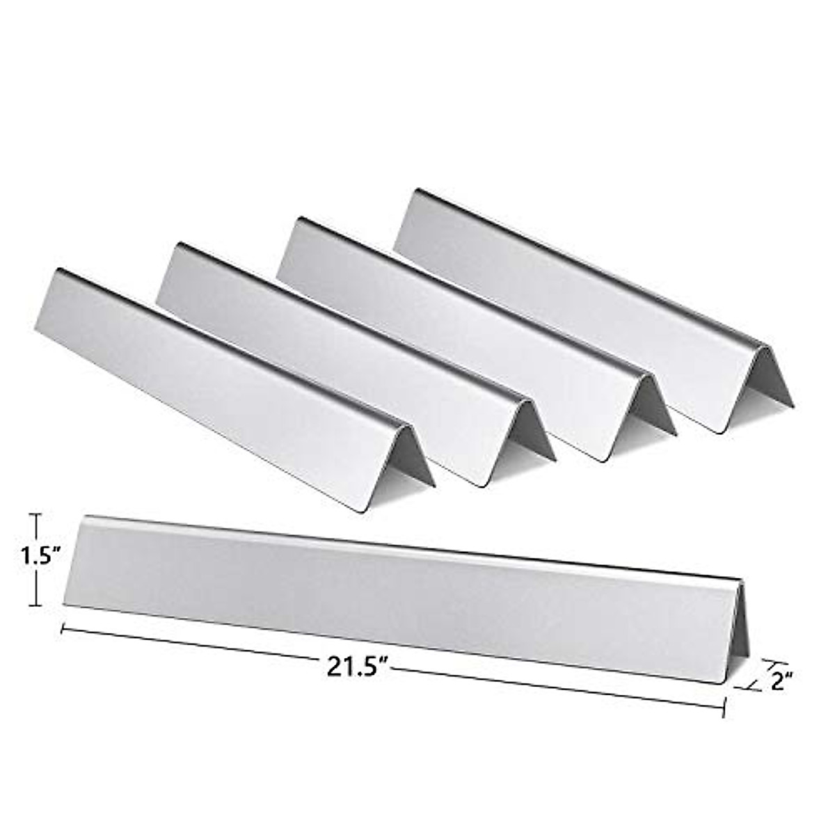 Hongso 15" Grill Grates and 21.5" Flavorizer Bars Heat Plates Replacement Parts for Weber Spirit E S 200 210 with Side Control, Genesis Silver A, Spirit 500 Gas Grills