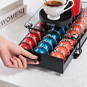 Rice rat Vertuo Capsule Holder Drawer for Nespresso With Glass (Class-30 Pods)