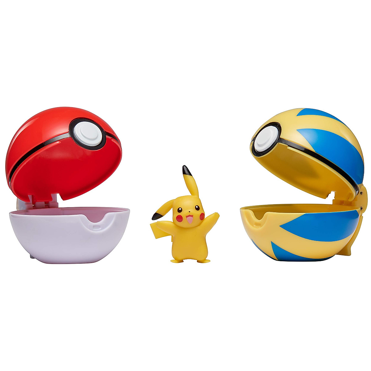 Pokémon Bandolier Set - Features a 2-Inch Pikachu Figure, 2 Clip ‘N’ Go Poke Balls/Belt, and a Carrying Bag - Folds Out Into Battle Mat for 2 Figures