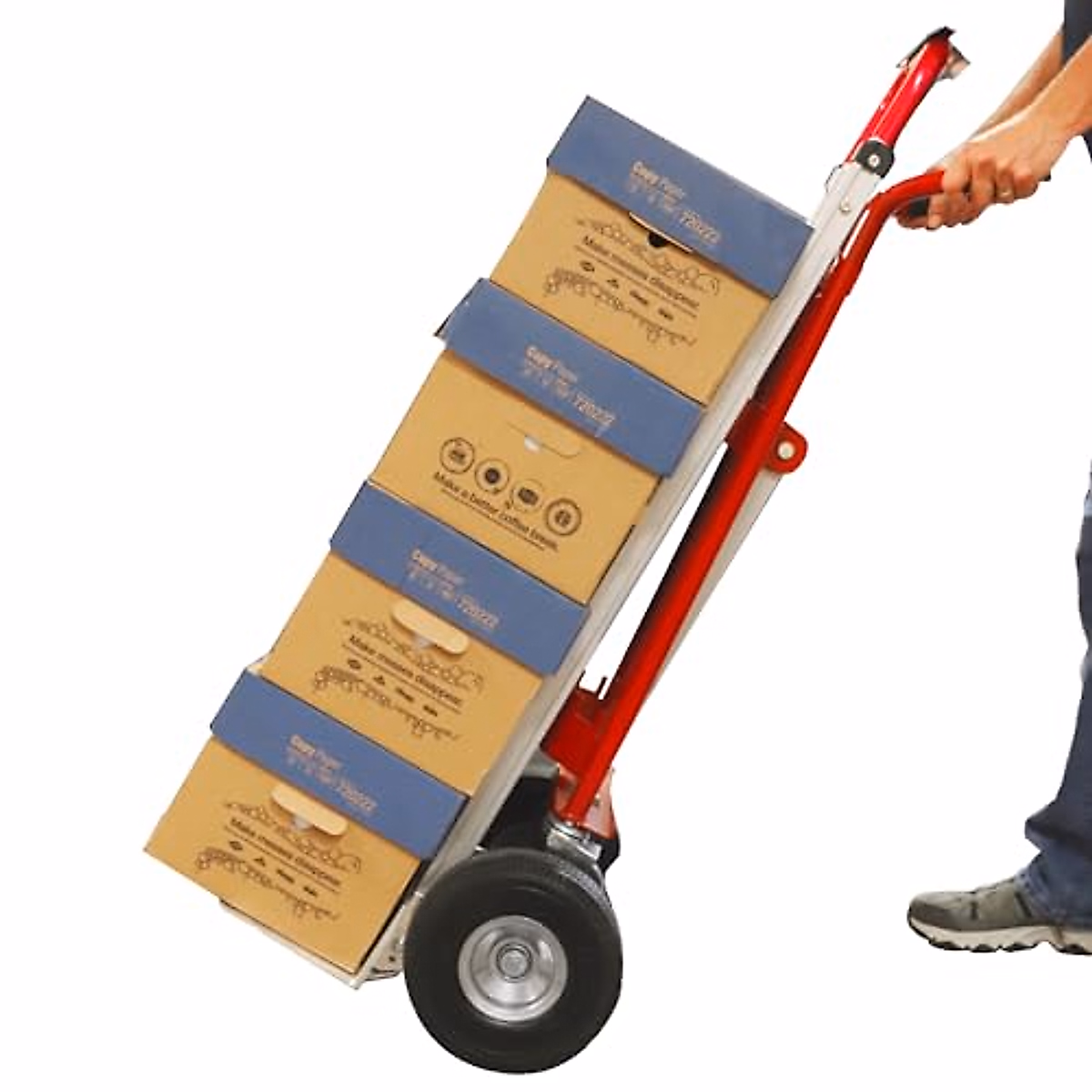 SNAP-LOC 800 lb Hand Truck Cart with Expandable Convertible Platform and 10" Tires