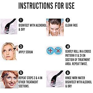 SB Cosmetics- Derma Roller-Best Premium Beard Face Scalp & Body Cosmetic Micro Needle Skin Care Beauty System .25mm 540 Titanium Reusable