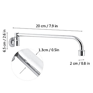 Brushed Nickel Kitchen Faucet Cold Water, G1/2" Silver Wall Mounted, Single Handle Single Hole Faucet High Arc Cold Water Sink Faucet for Kitchen,Outdoor, Garden and Bar