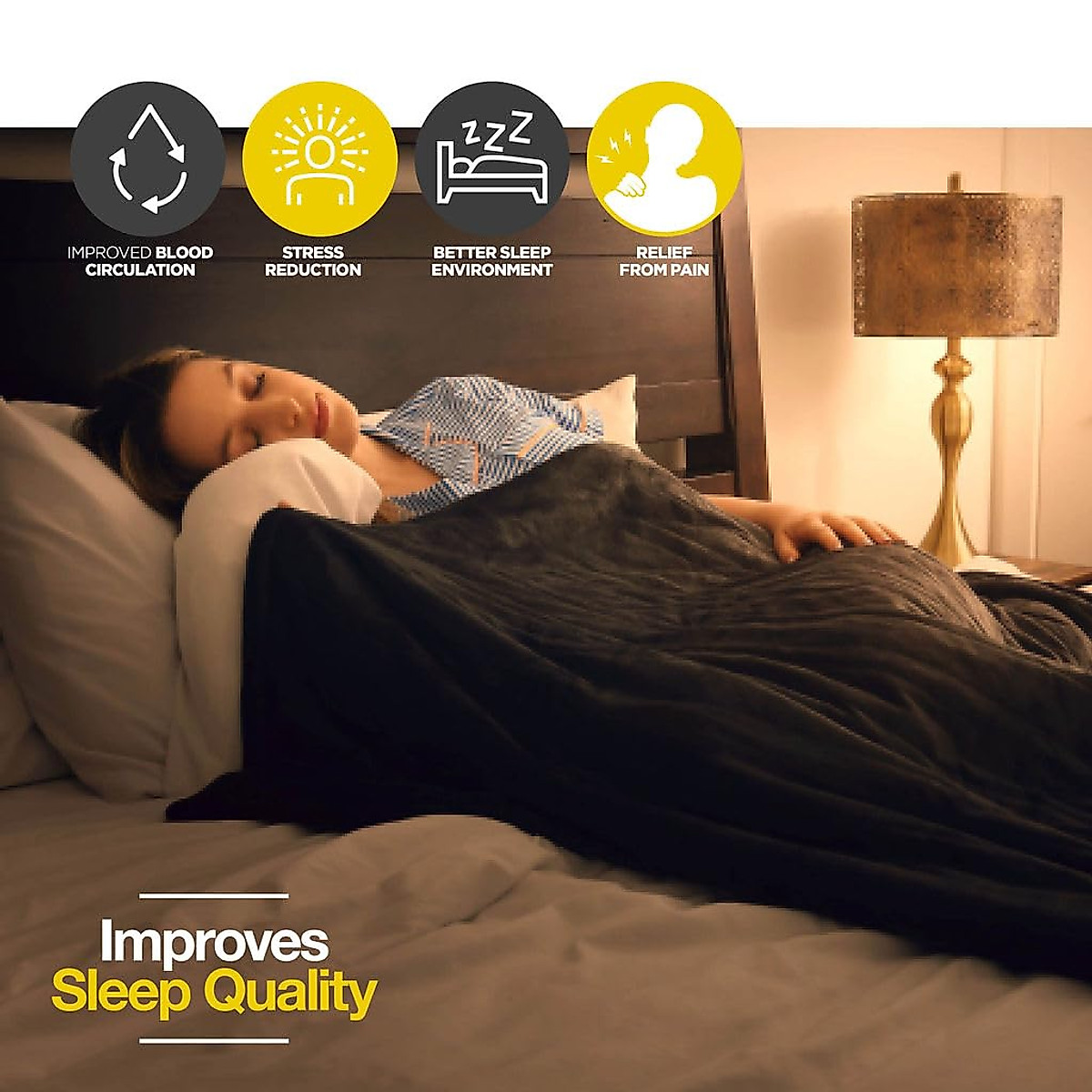 Heated Blanket, Machine Washable Extremely Soft and Comfortable Electric Blanket Throw Fast Heating with Hand Controller 10 Heating Settings and auto Shut-Off (Gray, 50 x 60)