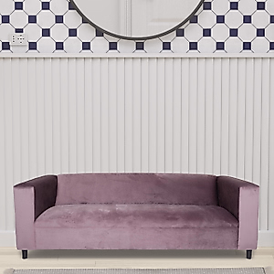 Coast to Coast Sofas Broadway Velvet Sofa for Living Room, Modern 3-Seater Sofas Couches for Bedroom, Office, and Apartment with Solid Wood Frame (Lavender)