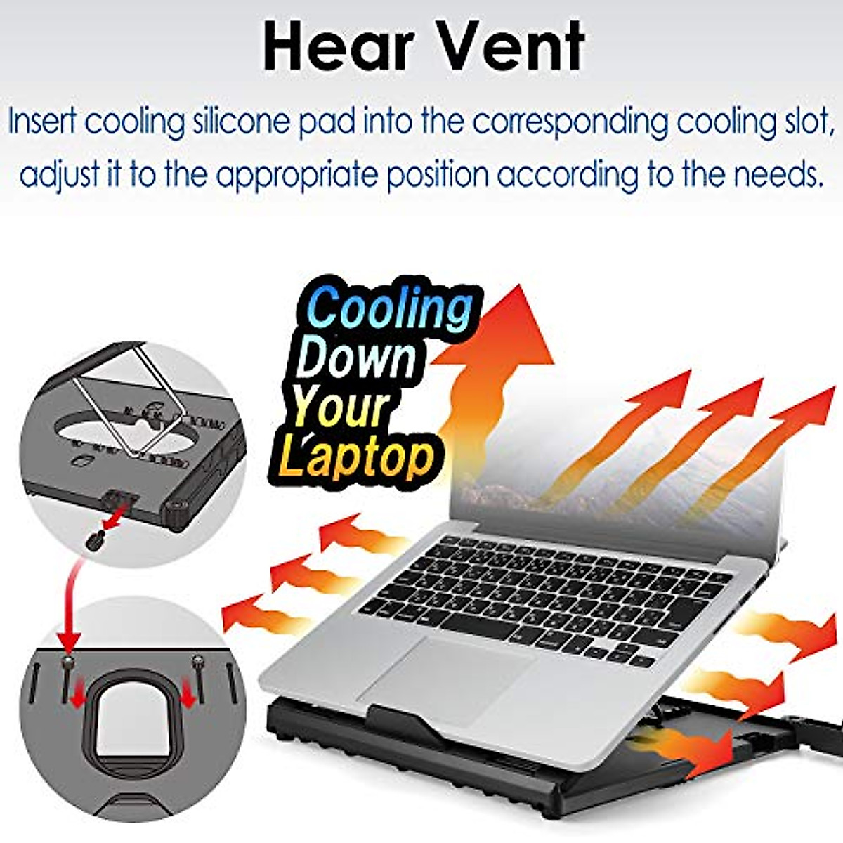 ELECOM Ergonomic Laptop Stand/Multi-Angle Adjustable/Heat Vent/Portable/Foldable/Laptop Up to 15.6 inches Black PCA-LTS8BK, Normal - Black