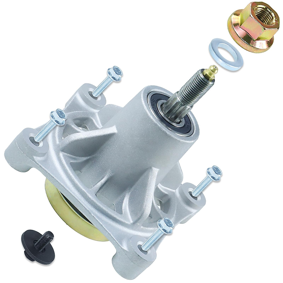 POSEAGLE 587125201 Mandrel Assembly Replace Husqvarna 587125201, 532174356, 174356, 174358, 539107515, Husqvarna z246 Spindle for Husqvarna z246, rz4623, rz46i, rz5424, yth2348, yth2448 Decks