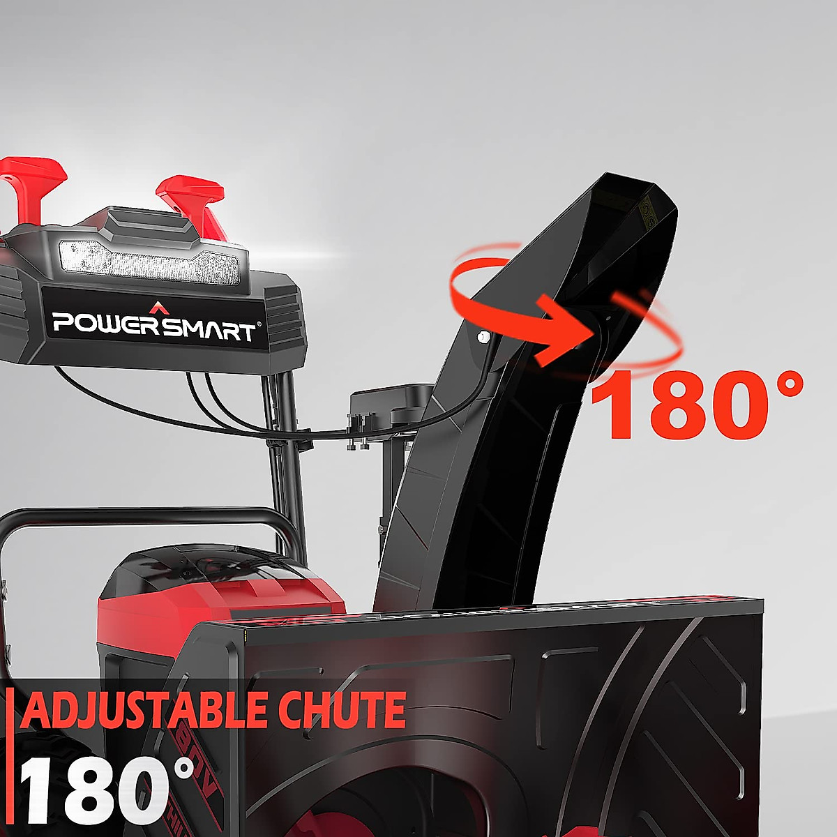 PowerSmart 24-Inch Self-Propelled Cordless Snow Blower Included Battery and Charger, 80-Volt, 2-Stage Snow Thrower with Steel Auger