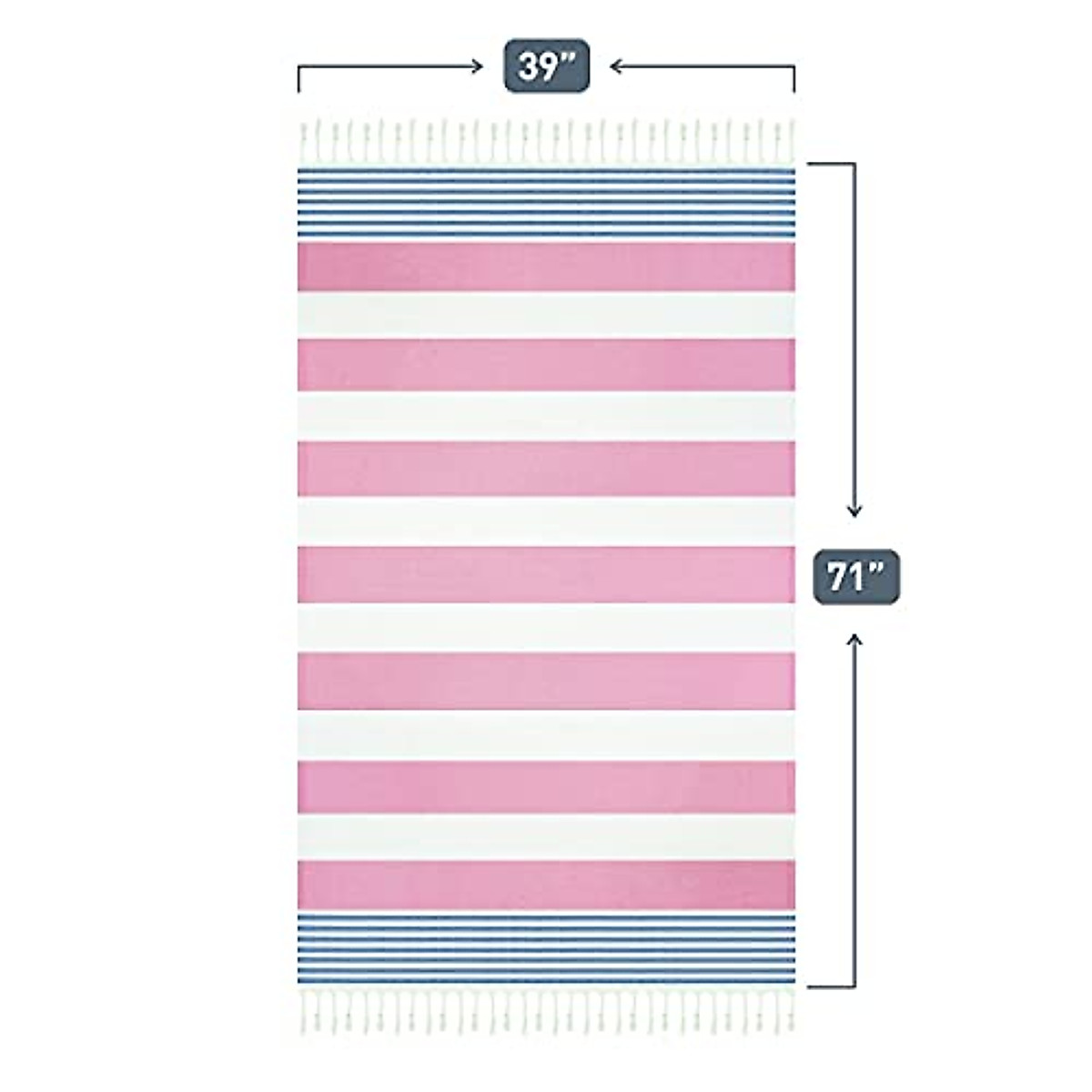 HAVLULAND Beach Towels,100% Turkish Cotton, Oversized 39x71 in, Sand Free Beach Towel, Large Turkish Towels for Beach, Pool, Bath, Cruise, Yoga, Gym, Travel Blanket - Pack of 6