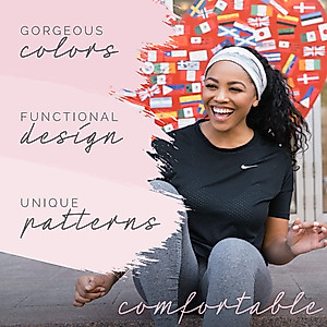 Maven Thread Women's No-Slip Sweat-Wicking Headband for Exercise and Yoga, 4-Pack (Tribe)