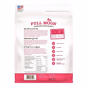 Full Moon Chicken Strips Healthy All Natural Dog Treats Human Grade Made in USA Grain Free 24 oz