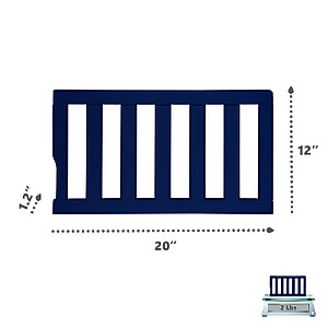 Dream On Me Convertible Crib Toddler Guard Rail in Royal Blue, Converts Cribs to Toddler Beds, Solid Wood Construction