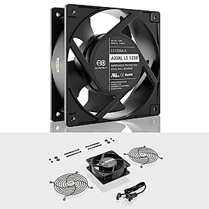 AC Infinity AXIAL LS1238, Quiet Muffin Fan, 120V AC 120mm x 38mm Low Speed, UL-Certified for DIY Cooling Ventilation Exhaust Projects