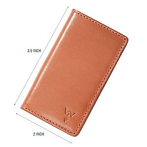Würkin Stiffs Assorted Power Stays Magnet Collar Stay Travel Set | Tan Leather Wallet Case | Gift for Men | Seen on Shark Tank