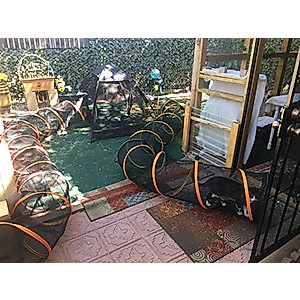 Alfa Gear YDYL Folding Cat Play Tunnel for Indoor Cat,Easy to Connect with Cat Tent with Zipper Doors,Product Size 59" L x17 x17 3 PCS/Set